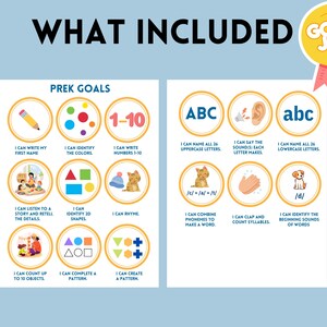 Preschool Assessment Progress Tracking Printable Kids Activity Learning ...