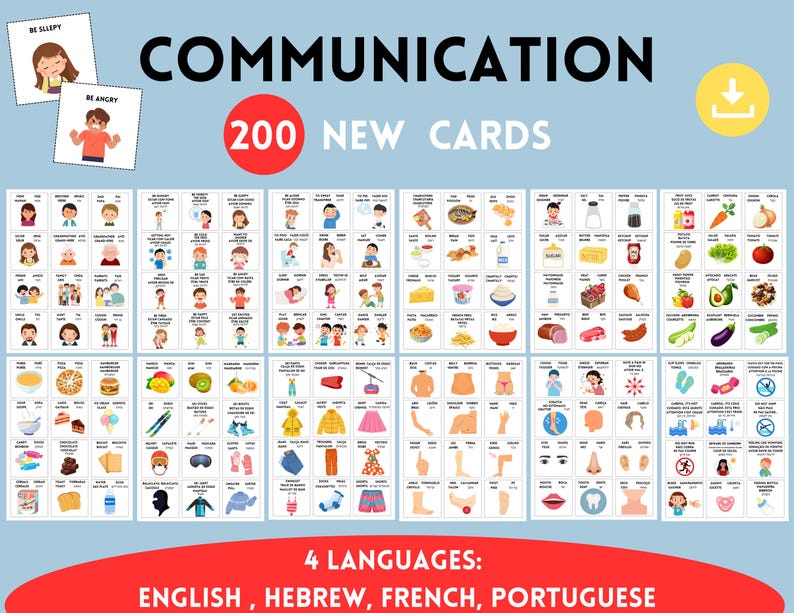 Communication Cards / Non Verbal Printable / Autism Communication ...