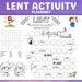 Lent Bible Activity Coloring Placemat, Easter Sunday School Activity ...