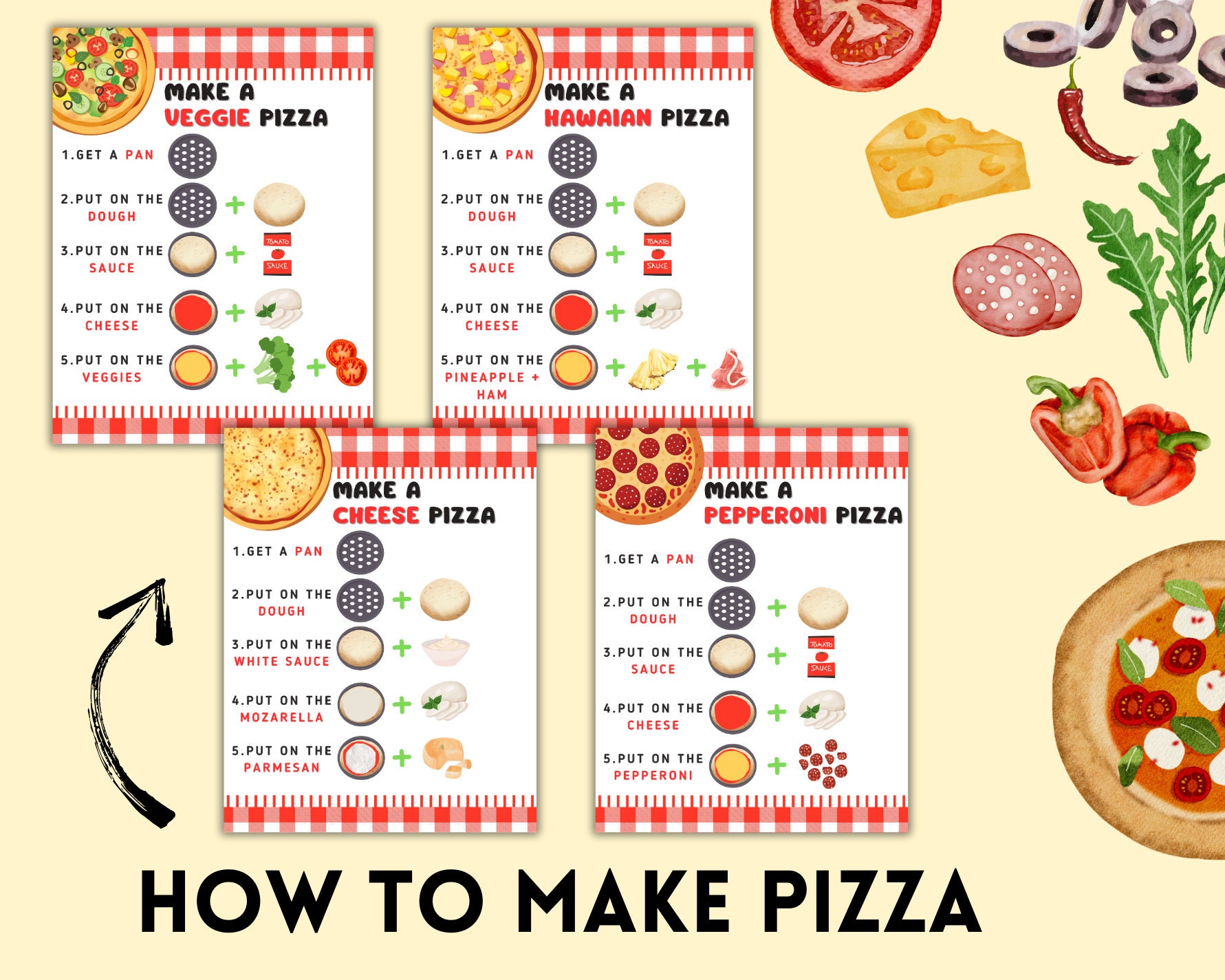 Kid Pretend Play Pizza Menu, Pizza Pretend Play, Pizza Dramatic Play ...