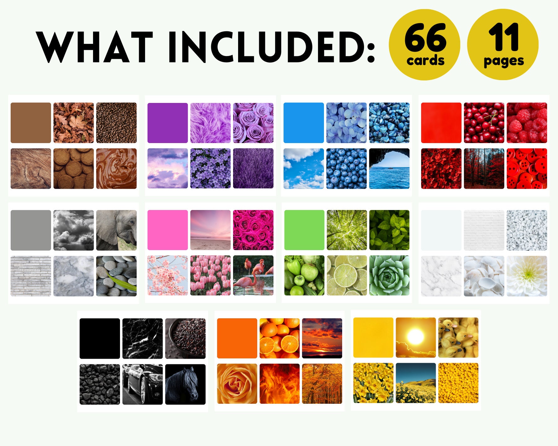 Toddler Color Matching Cards, Prek Printable PDF, Montessori, Learning ...