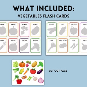 Vegetable Cards, Vegetable Matching, Fruits Cards, Fruits Matching ...