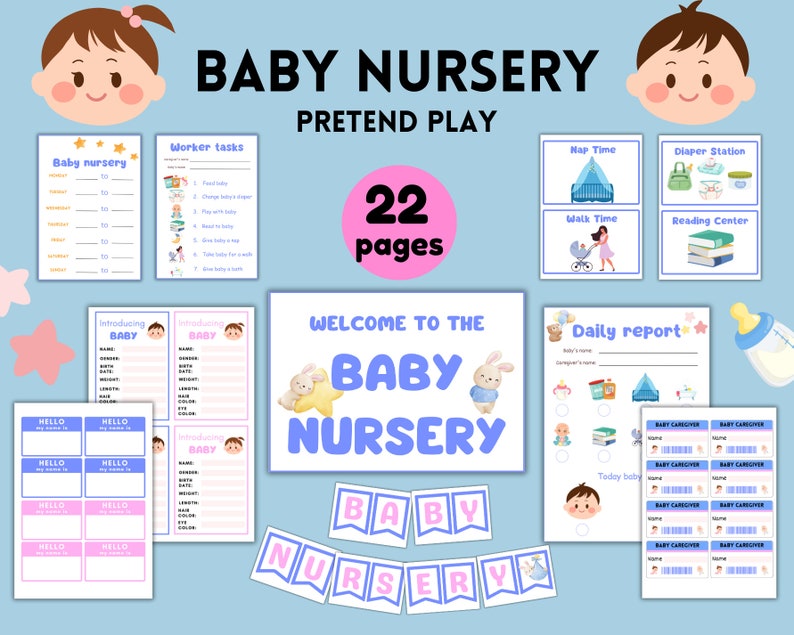 Dramatic Play Printables for Kids | Nursery Daycare Activities ...