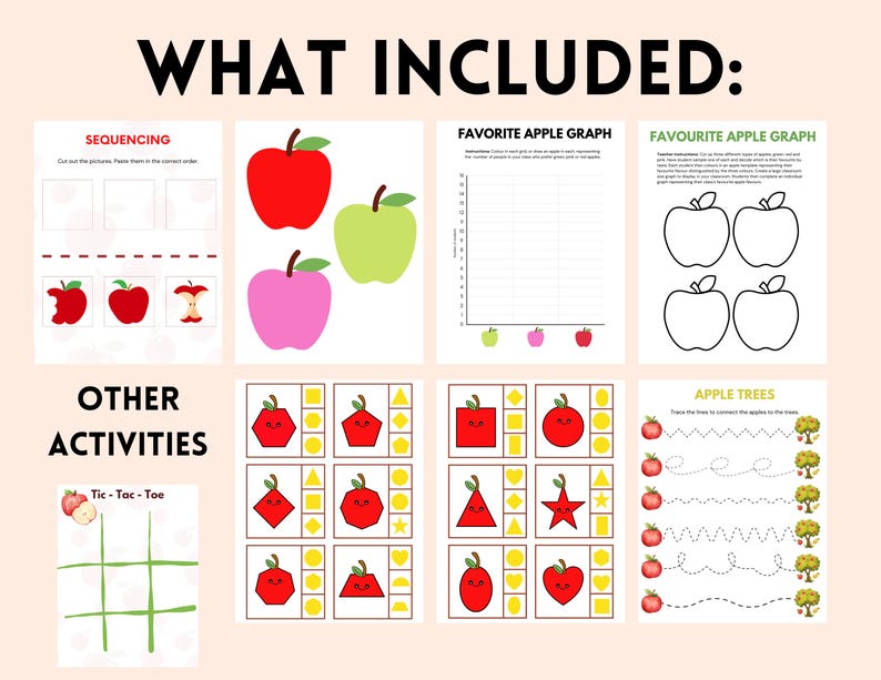 Apple Unit Study Bundle for Preschool | Montessori-inspired Curriculum ...