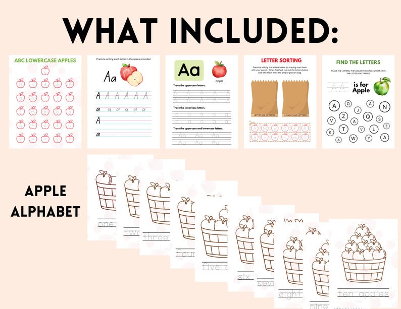 Apple Unit Study Bundle for Preschool | Montessori-inspired Curriculum ...