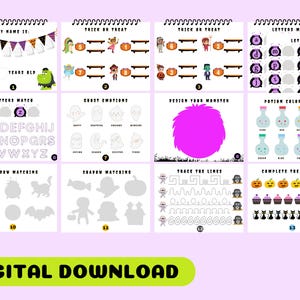 Halloween Busy Book Printable | Toddler Learning Book | Halloween ...