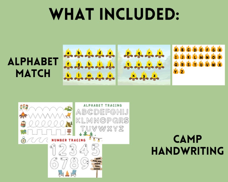 Camping Bundle | Preschool Printable | Homeschool | Toddler | Camping ...
