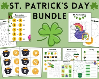 Printable St. Patrick's Day Preschool Activity Bundle - Etsy