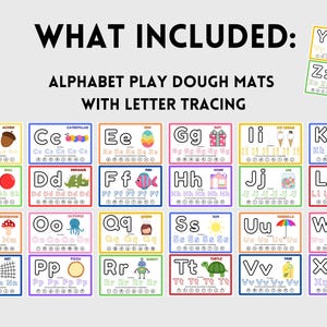 Counting and Alphabet Play Dough Mats Bundle | 3 Packs: Letters ...