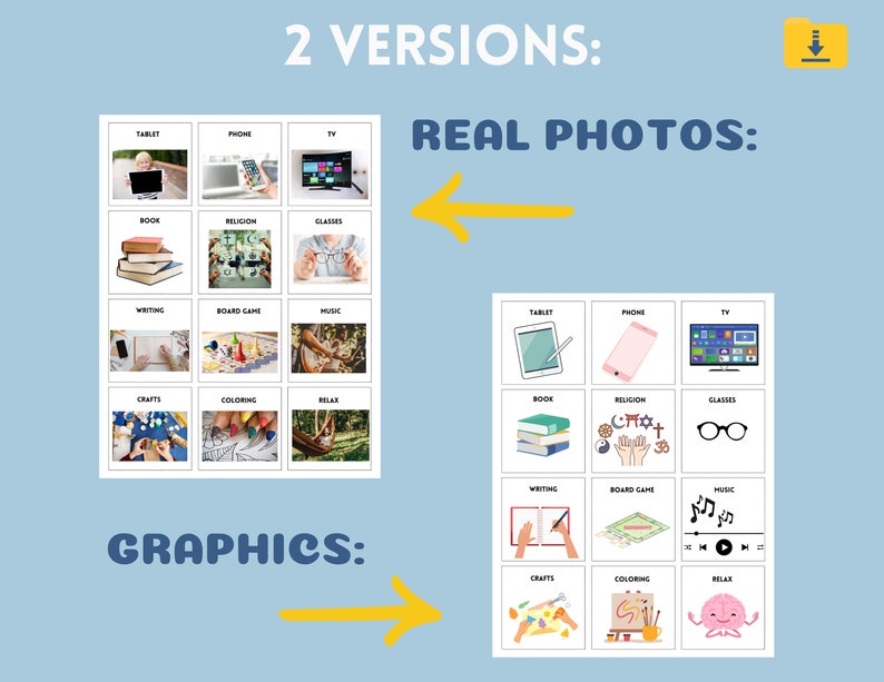 Non Verbal Communication Visual Cards Printable / Autism Communication ...