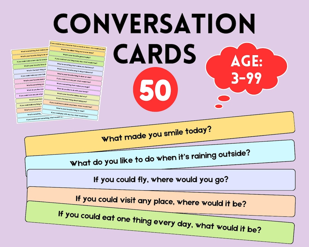 Conversation Starters for Kids | 50 Questions for Family Dinner ...