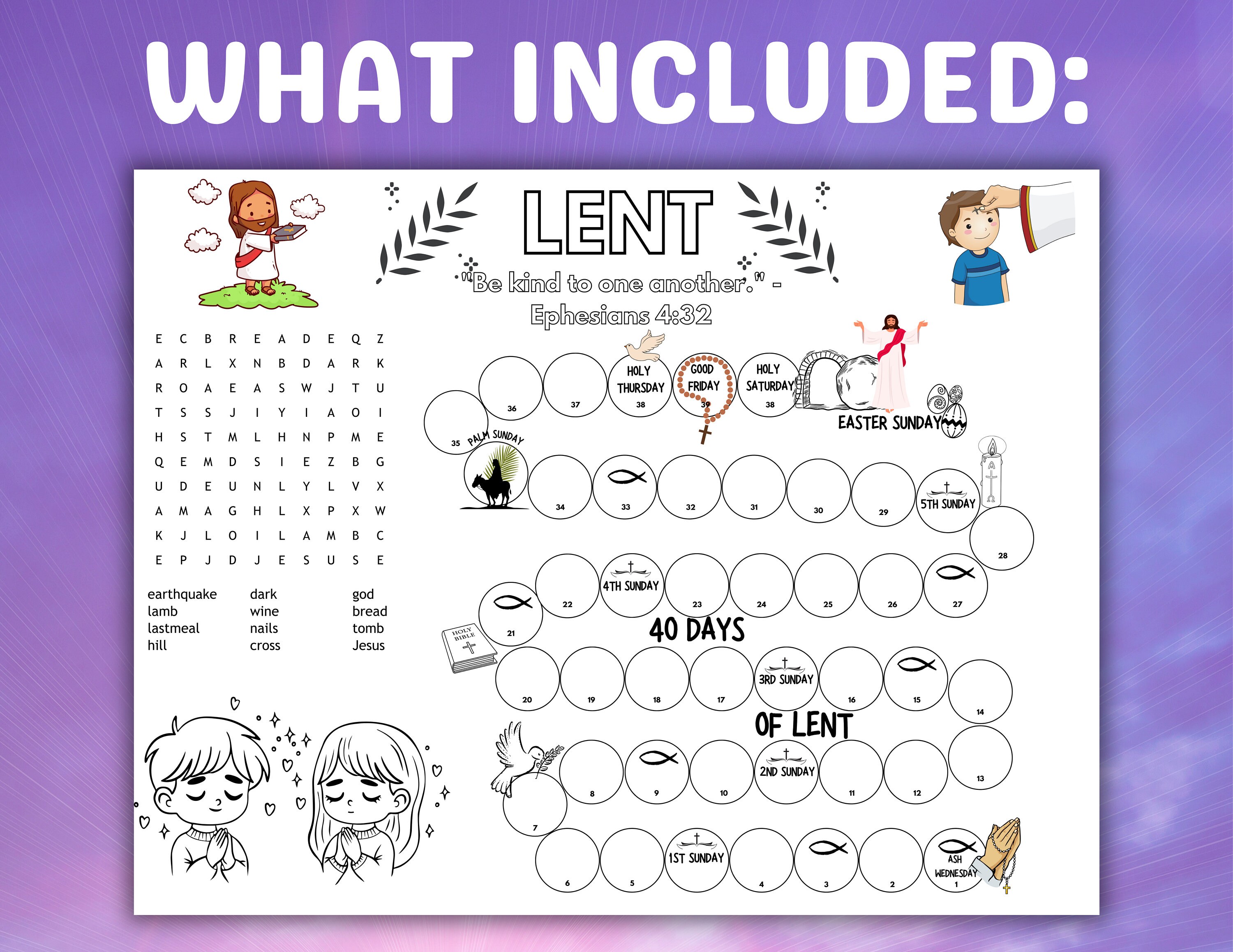 Bible Stories Activity Coloring Page / DIGITAL DOWNLOAD / Printable ...