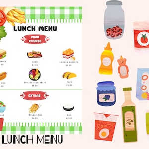 Pretend Play Restaurant Menu Printable, Kids Kitchen Play Menus, Kids ...