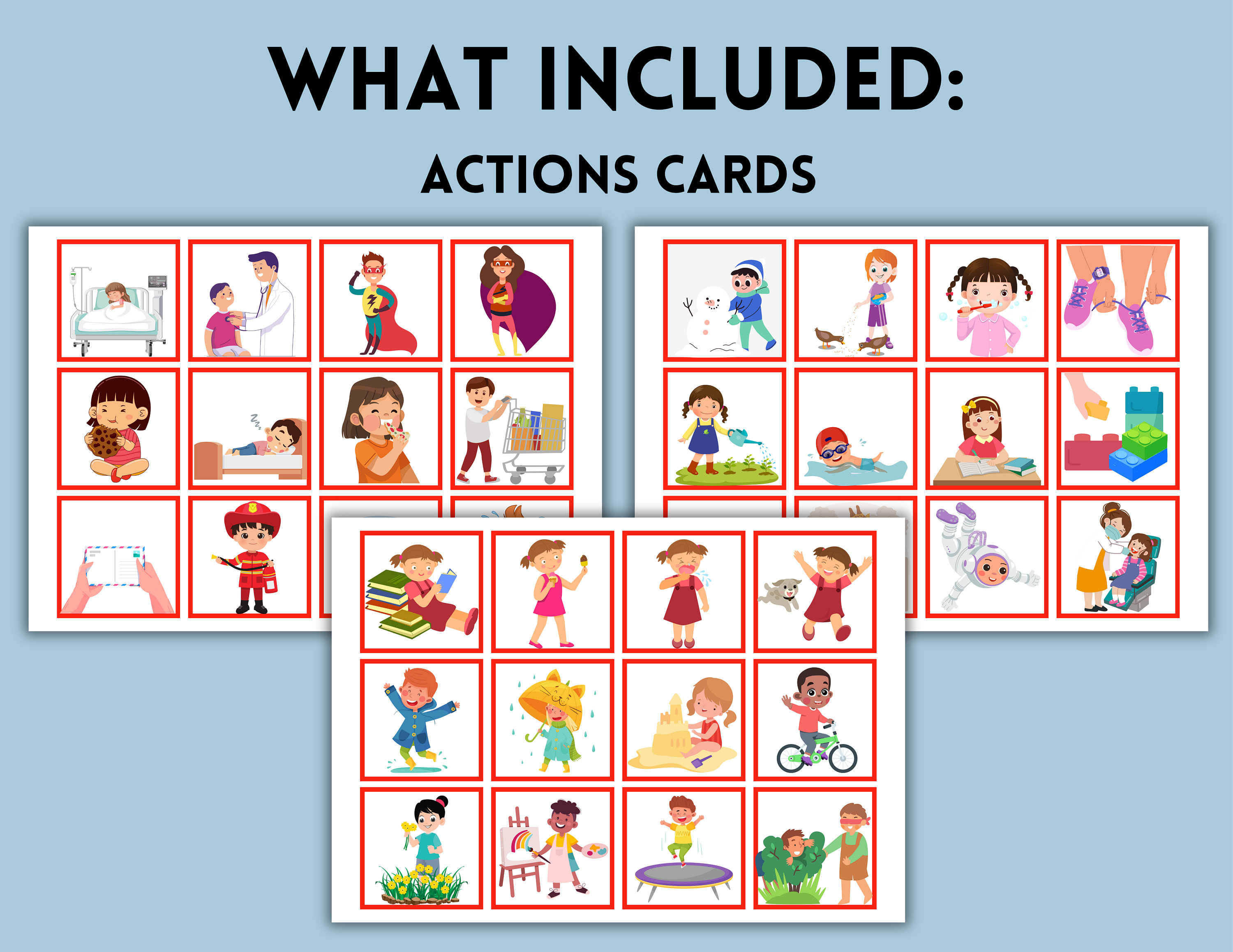 Story Telling Cards, for Non-verbal, Communication Cards, Game for Kids ...