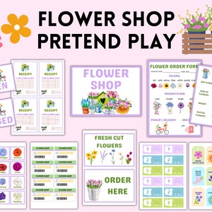 Flower Shop Pretend Play Printable, Flower Shop Dramatic Play ...