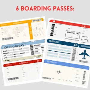 Pretend Play Travel, Printable US Passport for Kids, Boarding Pass ...