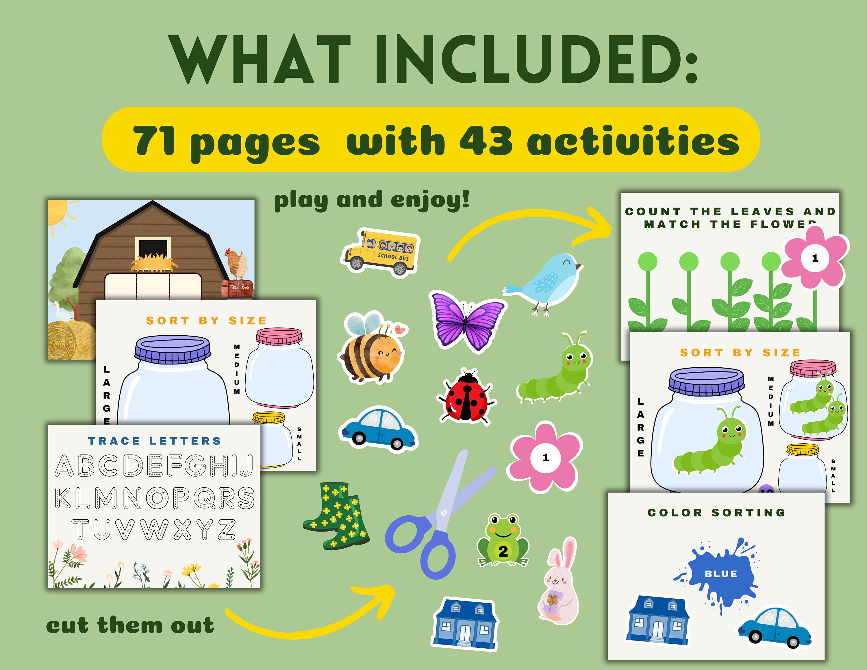 Toddler Learning Binder, Busy Book Printable, Preschool Activities ...