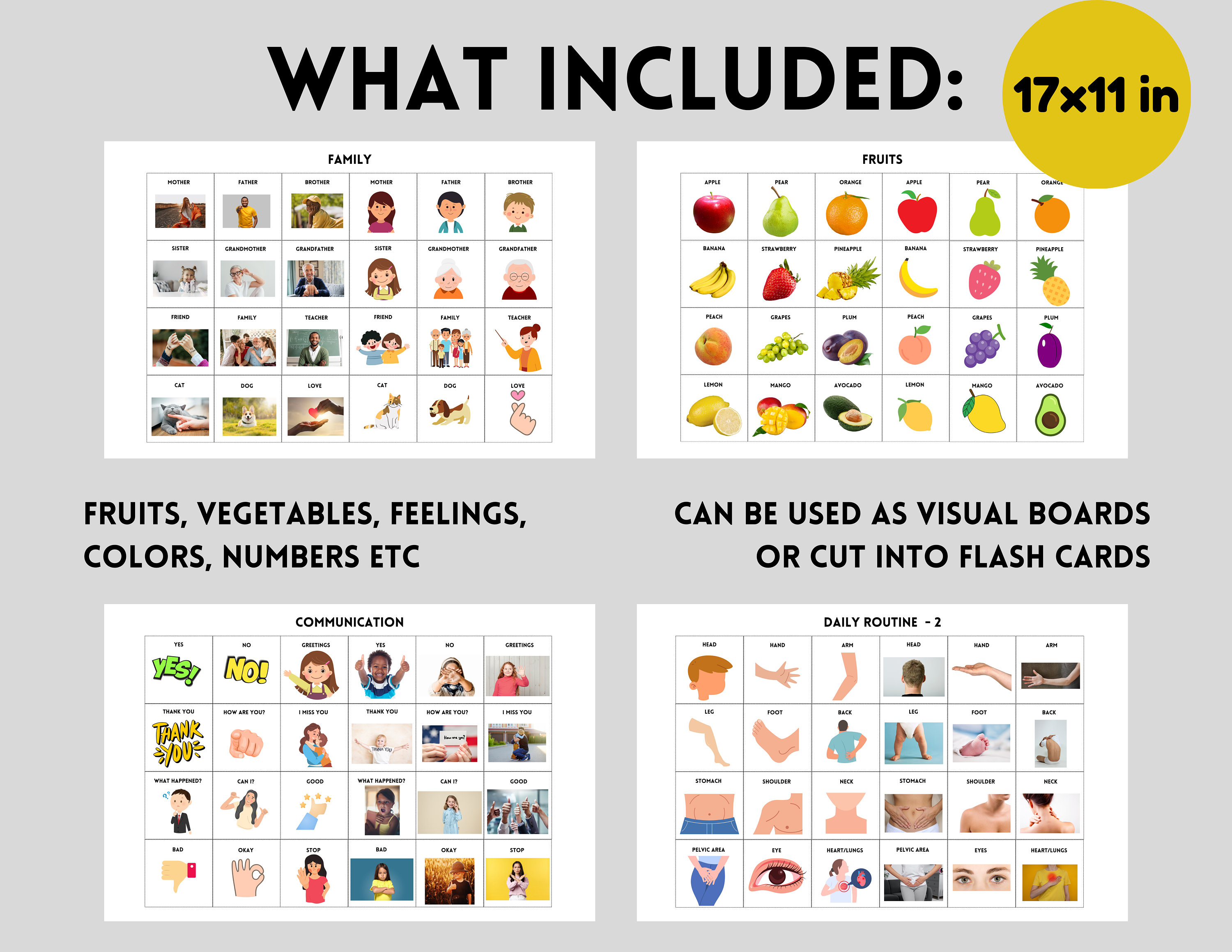Non Verbal Communication Visual Board, Special Needs, for Seniors ...