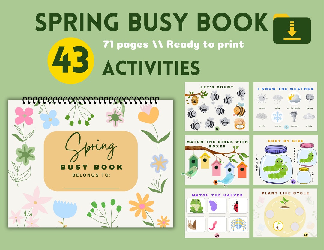 Toddler Learning Binder, Busy Book Printable, Preschool Activities ...