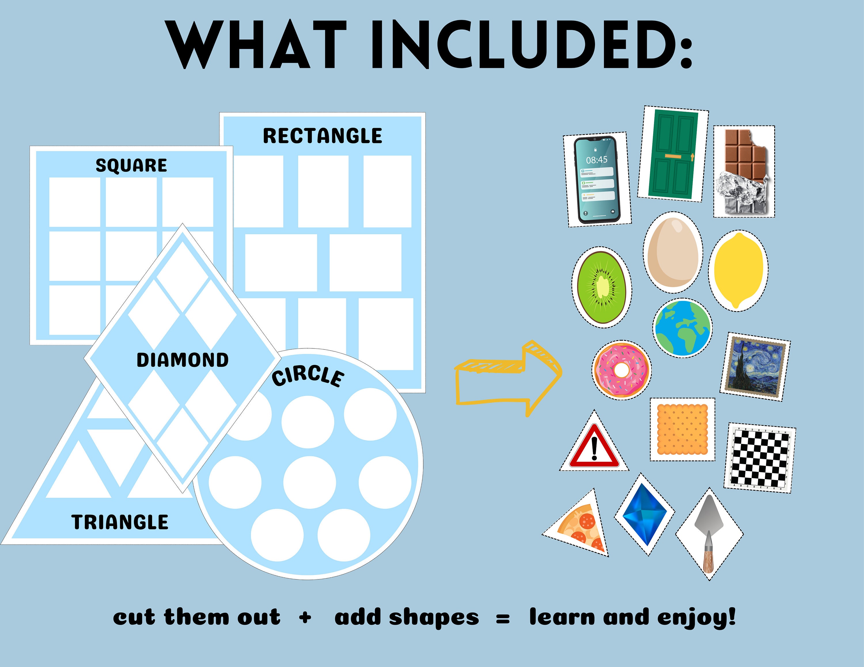 Shape Matching Activity, Shapes Printable, Learning Shapes, Toddler ...