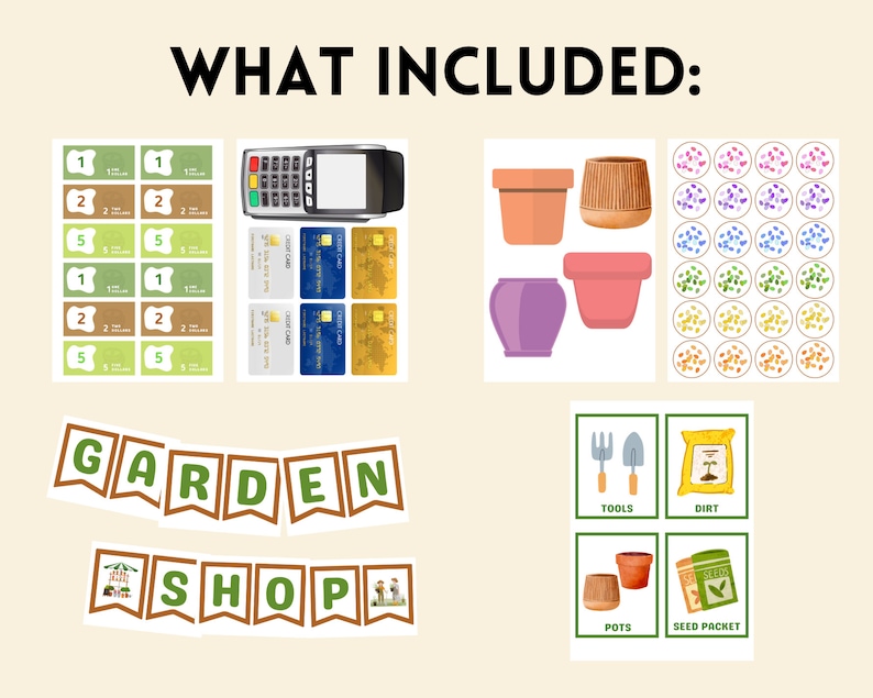 Garden Shop Pretend Play Printables, Gardening Dramatic Play, Play ...