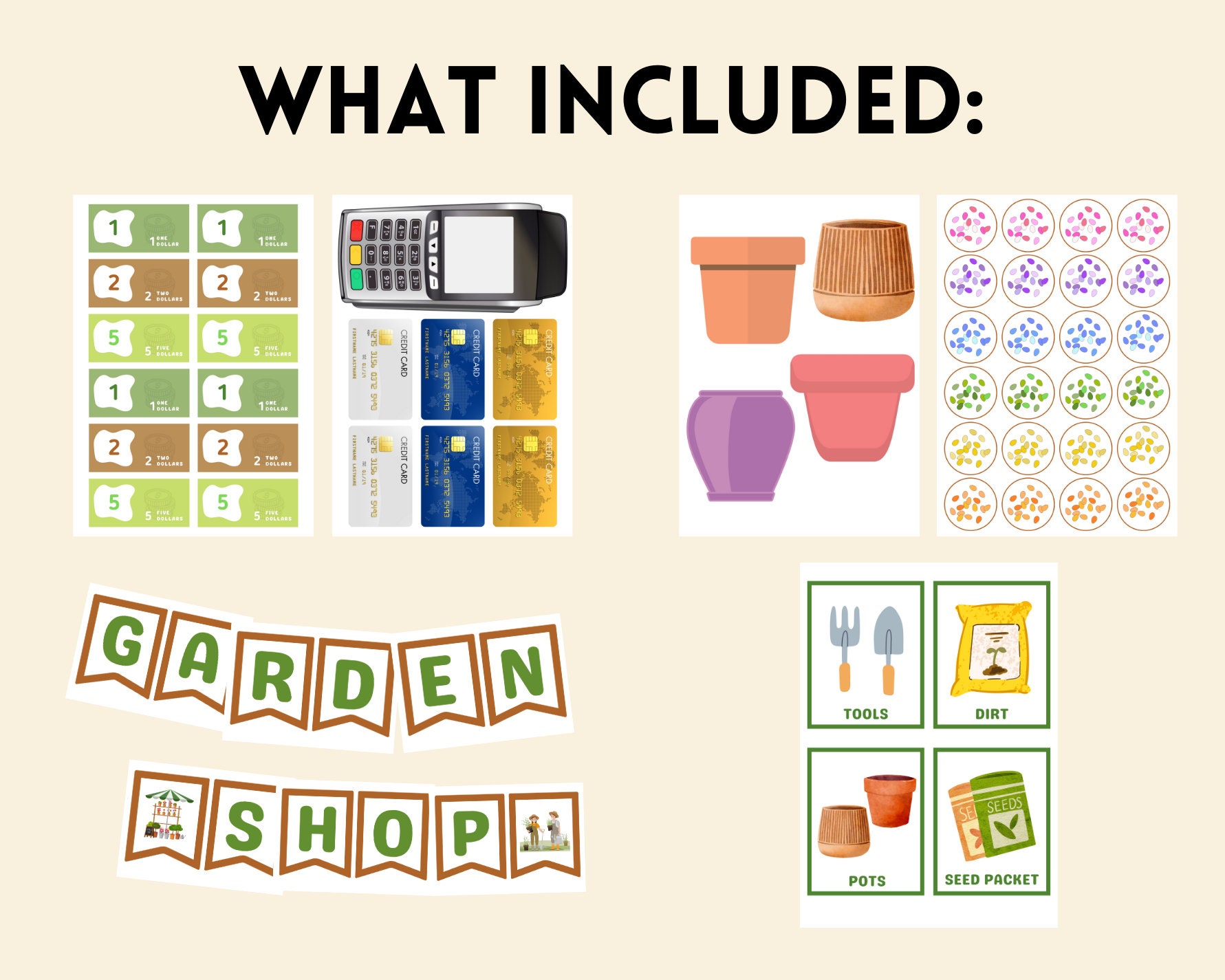 Garden Shop Pretend Play Printables, Gardening Dramatic Play, Play ...