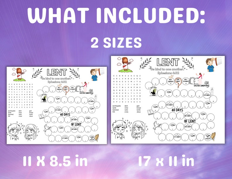 Lent Bible Activity Coloring Placemat, Easter Sunday School Activity ...