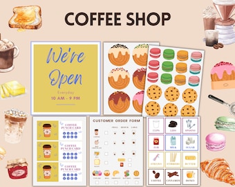 Printable Coffee Shop Pretend Play Kit | Dramatic Play Coffee Shop ...