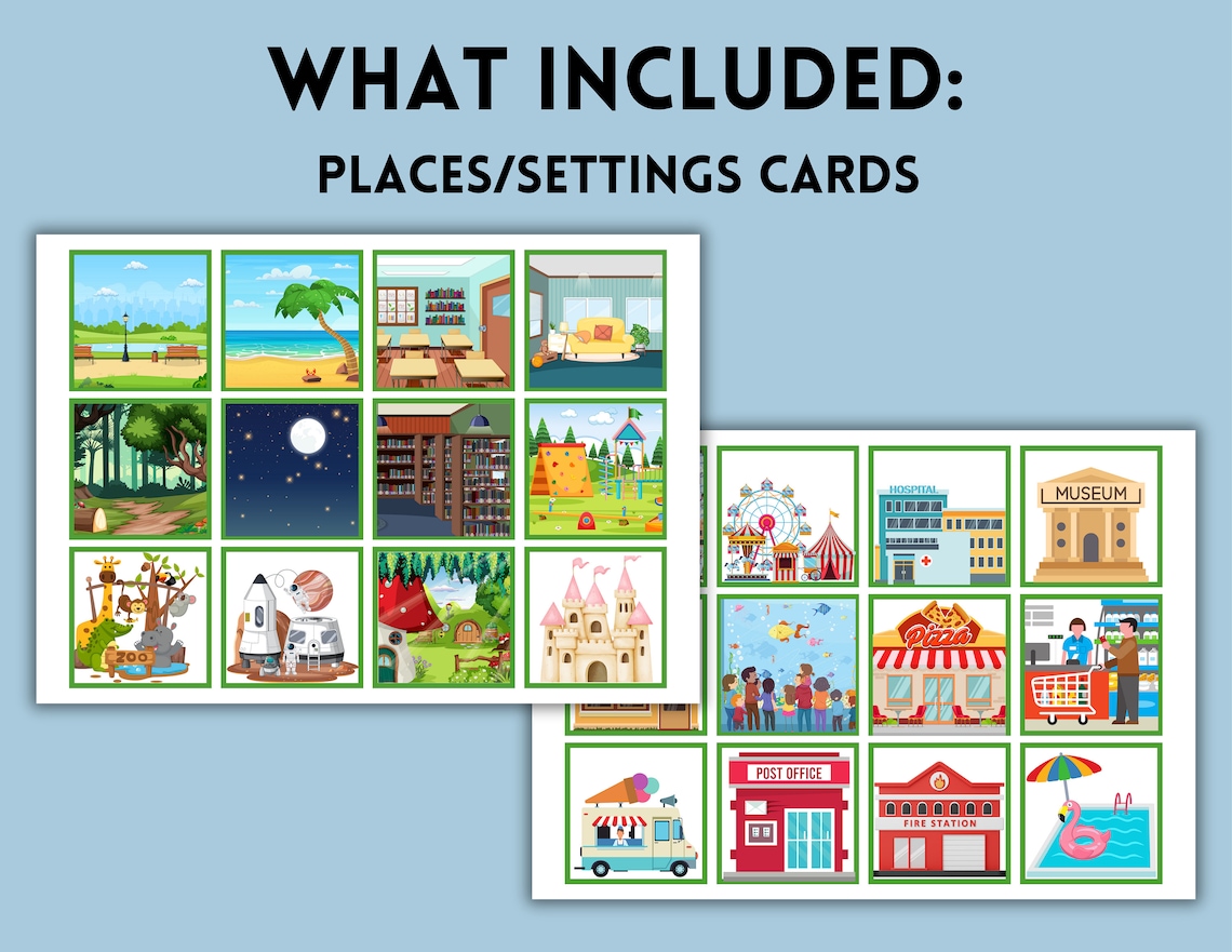 Story Telling Cards, for Non-verbal, Communication Cards, Game for Kids ...
