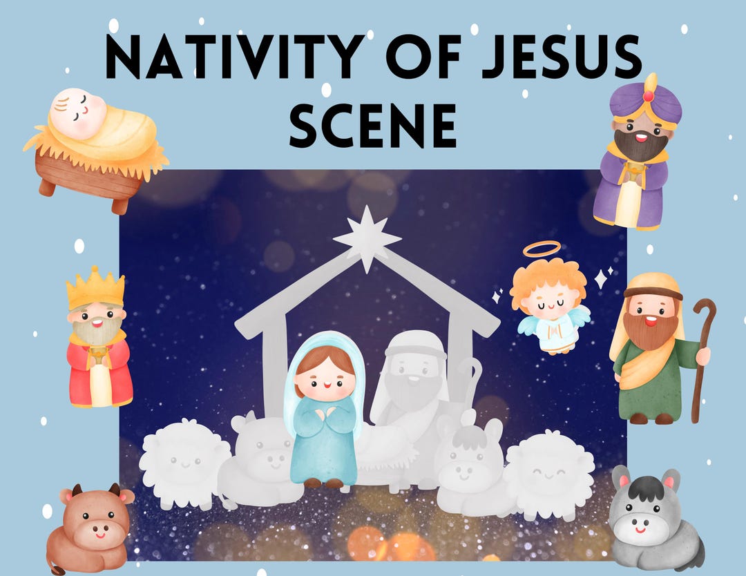 DIY Nativity of Jesus Scene for Kids | Christmas Cutting Gluing ...