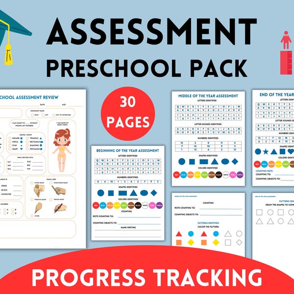 Preschool Assessment - Etsy