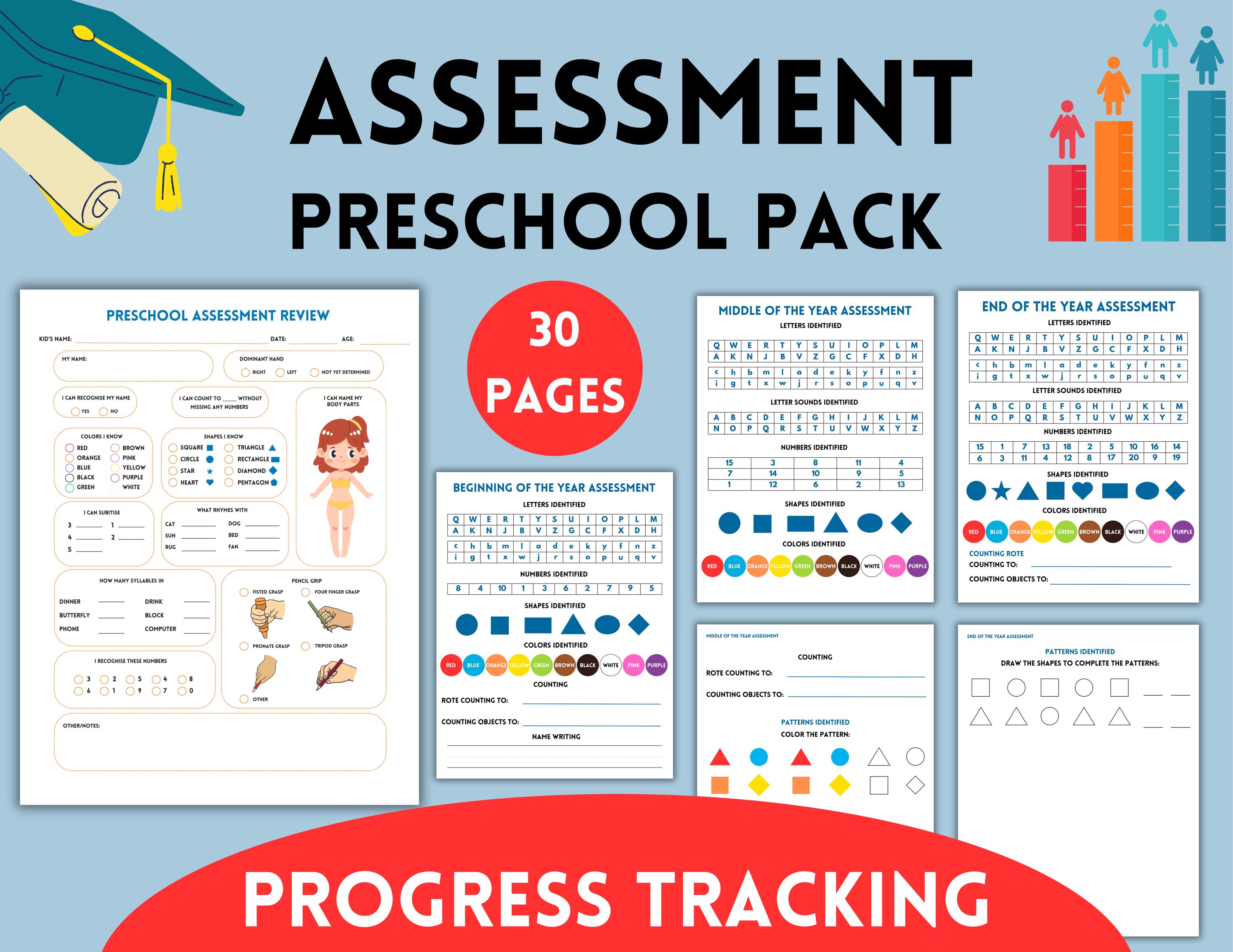 Preschool Assessment Forms Printable | Homeschool Pre-k Assessment ...