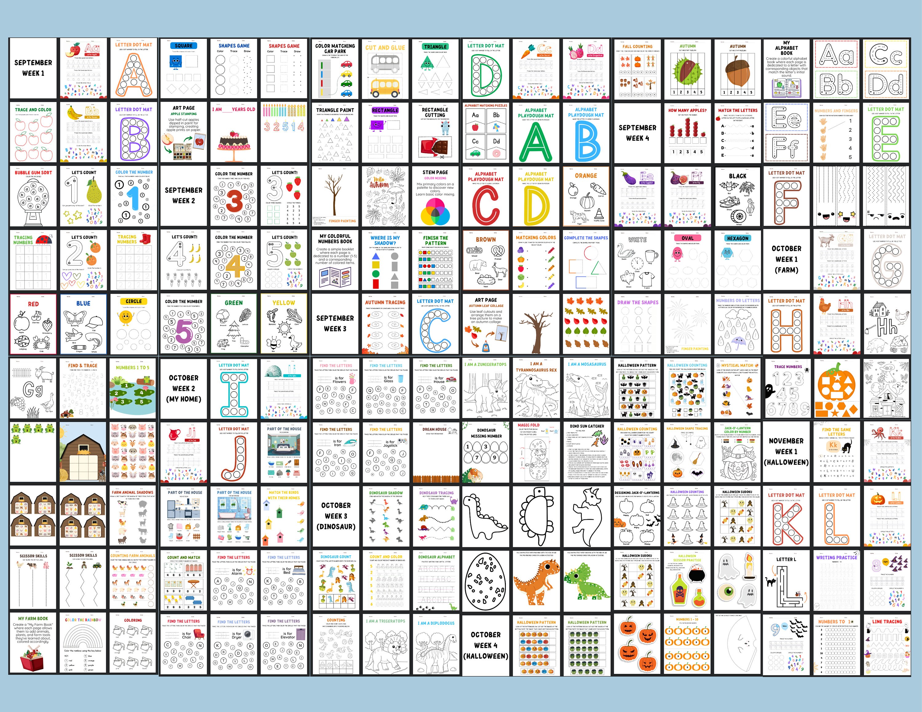 Preschool Curriculum Lesson Plan, Preschool Activity Curriculum Bundle ...