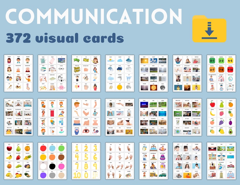 Non Verbal Communication Visual Cards Printable / Autism Communication ...