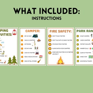 Camping Pretend Play Printable for Kids, Summer Activities, Camp Games ...