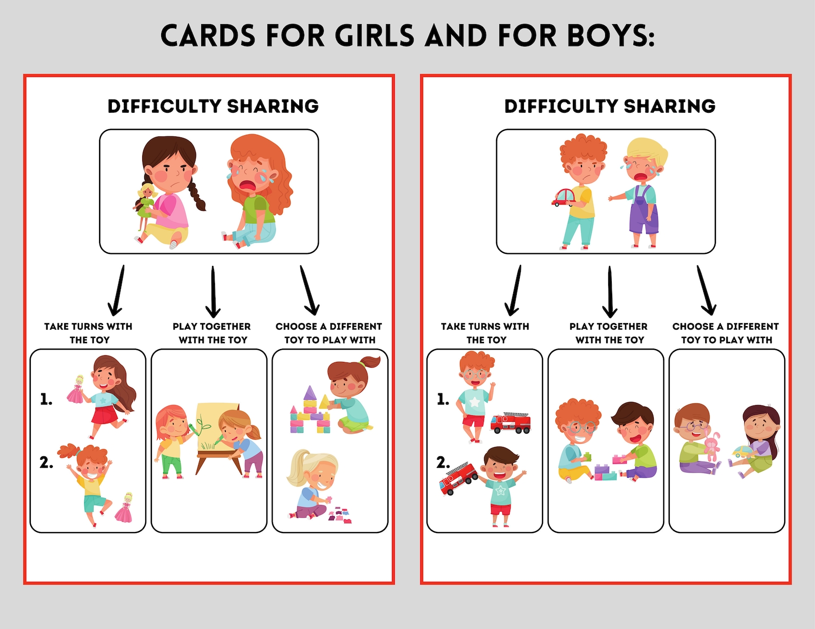 Problem Solving Cards, Communication Cards, Therapy Speech, Autism ...