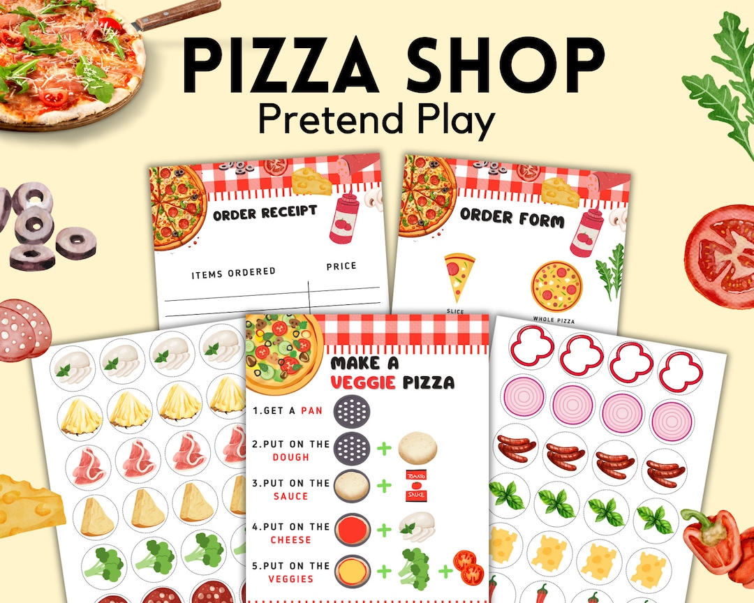 Kid Pretend Play Pizza Menu, Pizza Pretend Play, Pizza Dramatic Play ...
