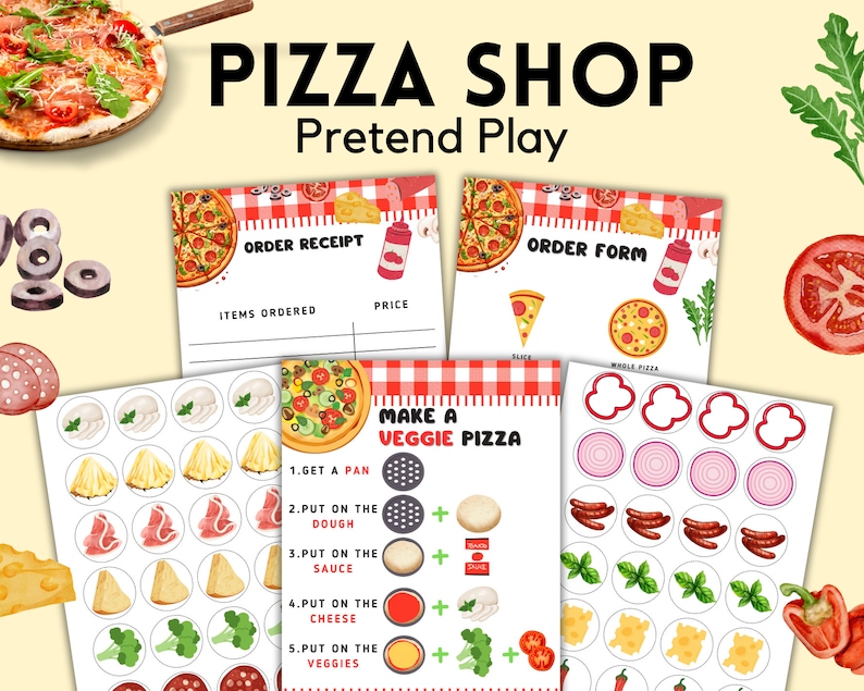 Kid Pretend Play Pizza Menu, Pizza Pretend Play, Pizza Dramatic Play ...