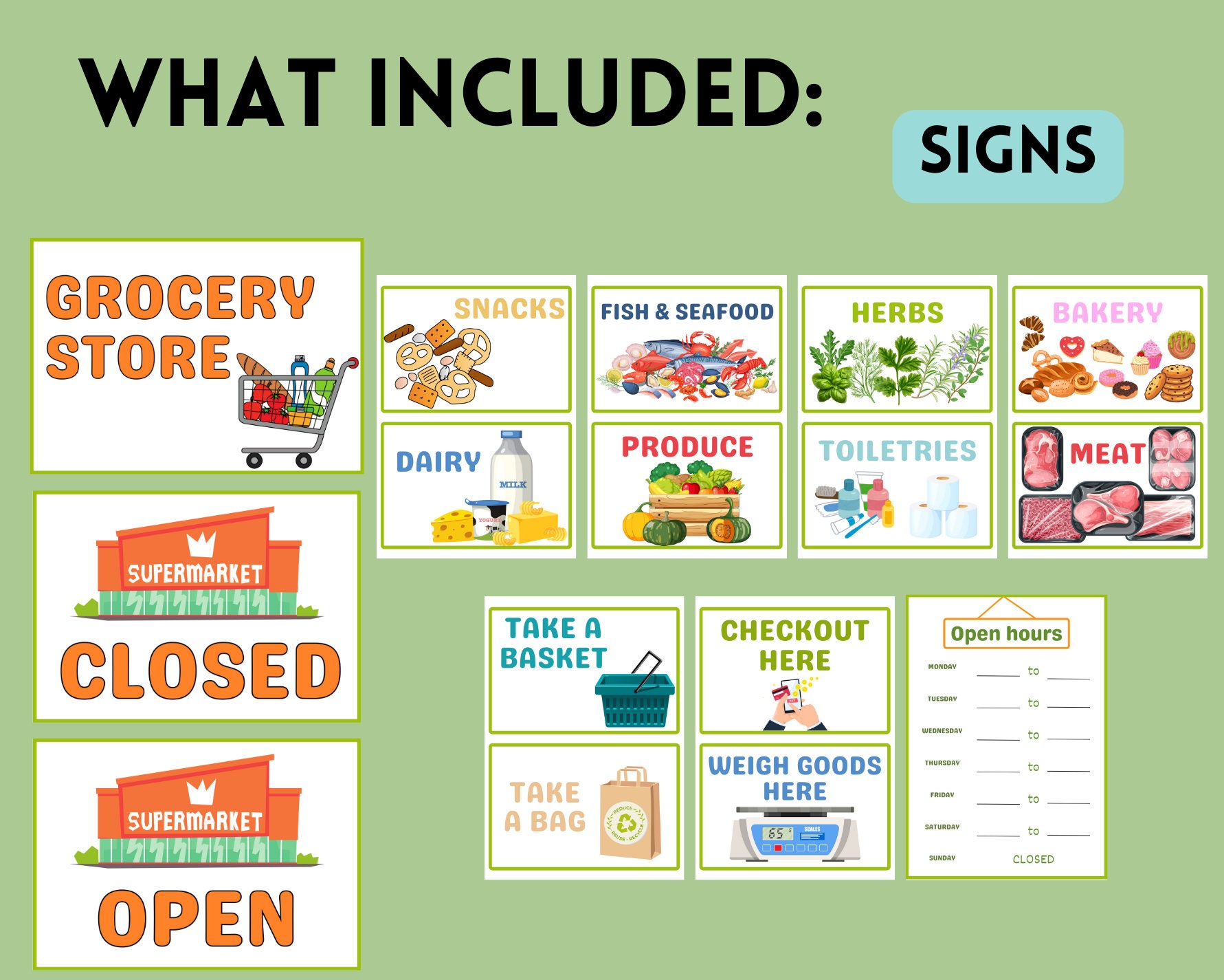 Shopping List Grocery Game, Grocery Store Pretend Play, Homeschool ...