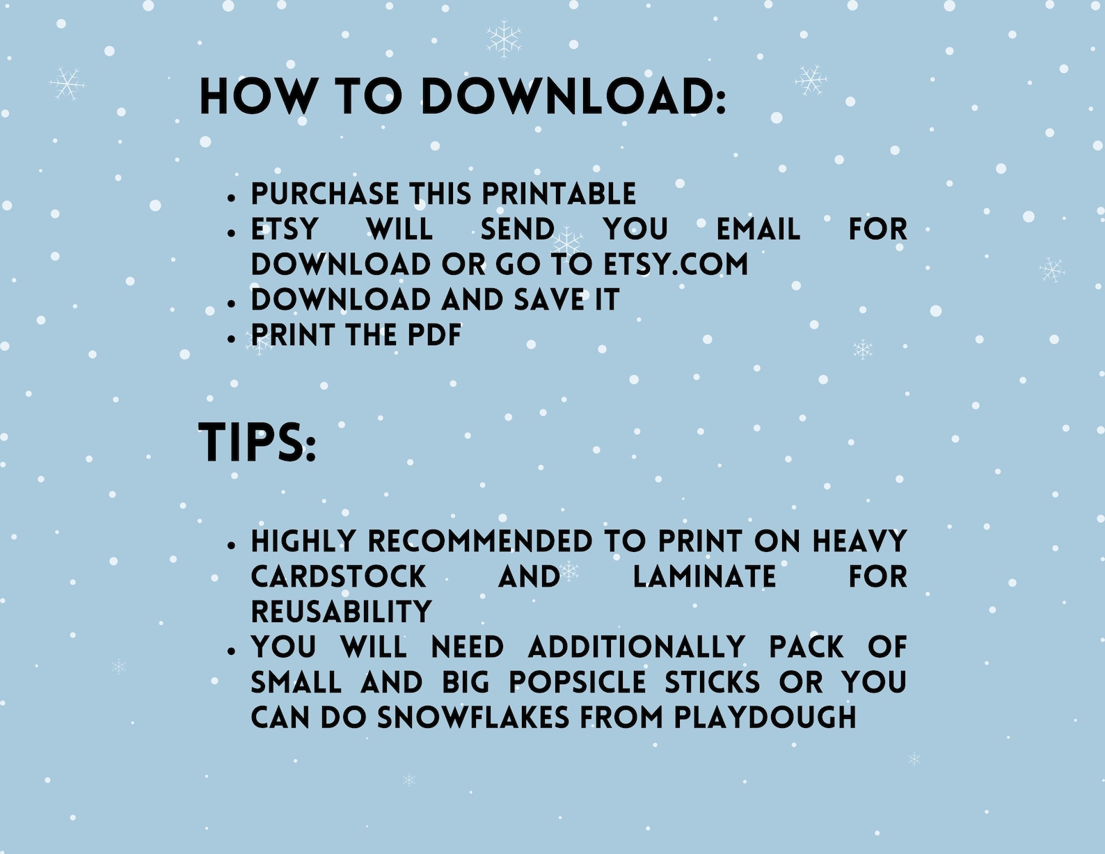 Snowflake Popsicle Stick Activity | Winter Game & Christmas Crafts ...