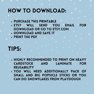 Snowflake Popsicle Stick Activity | Winter Game & Christmas Crafts ...