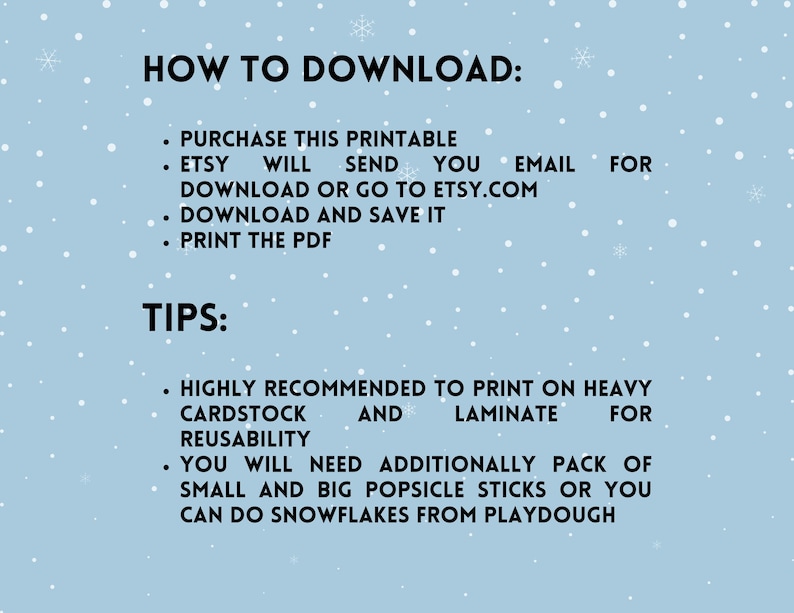 Snowflake Popsicle Stick Activity | Winter Game & Christmas Crafts ...