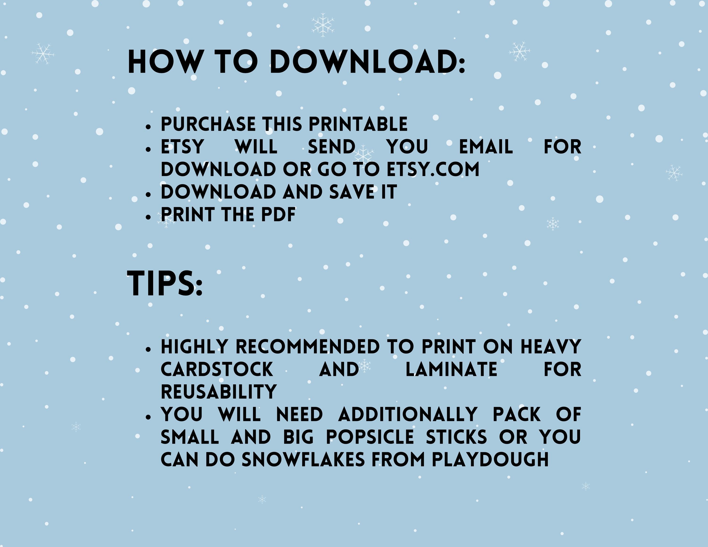 Snowflake Popsicle Stick Activity | Winter Game & Christmas Crafts ...