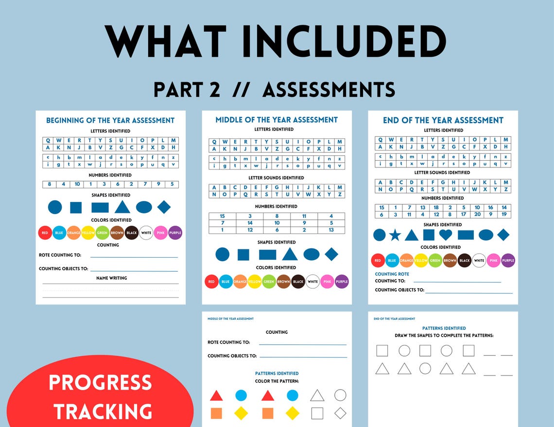 Preschool Assessment Forms Printable | Homeschool Pre-k Assessment ...