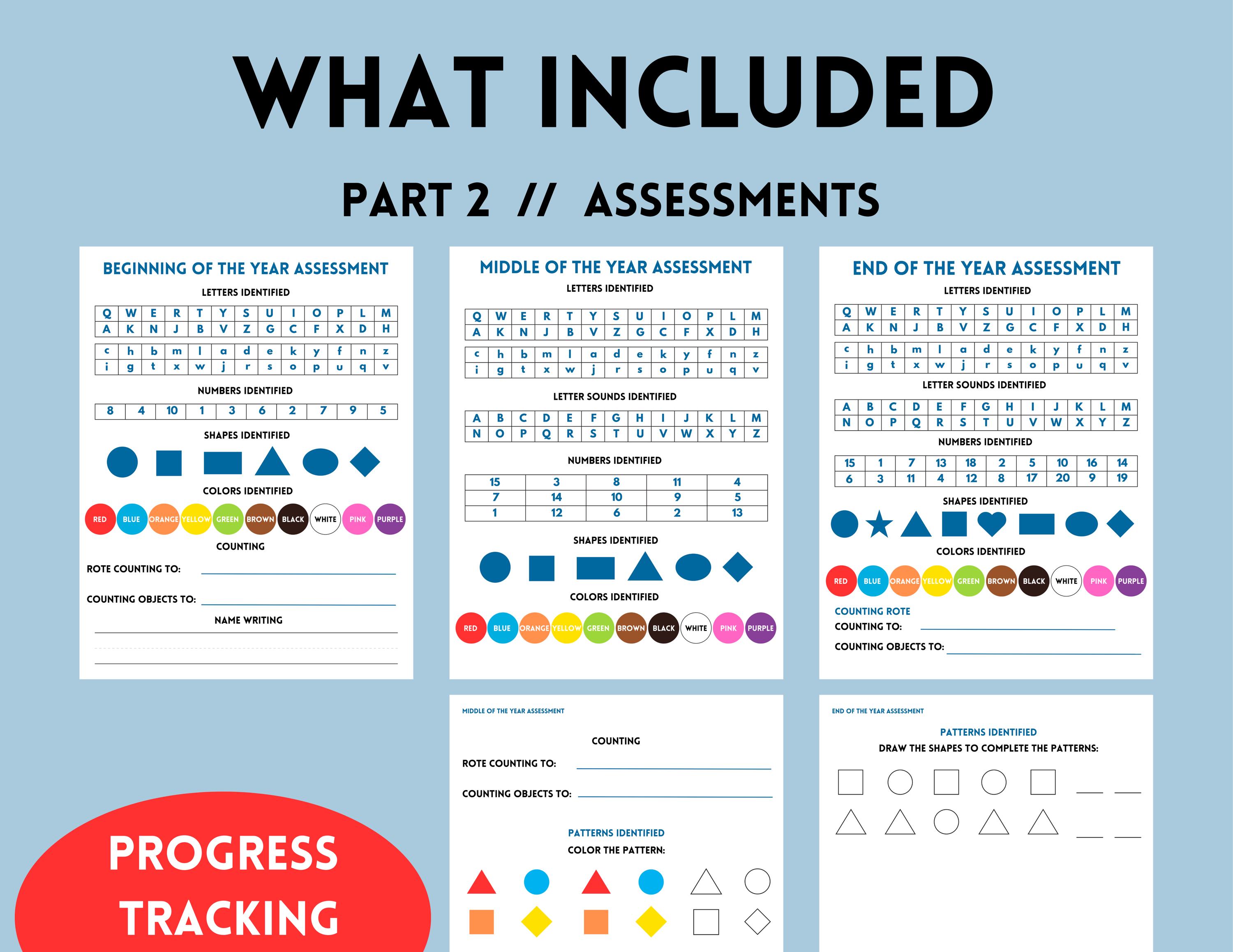 Preschool Assessment Forms Printable | Homeschool Pre-k Assessment ...