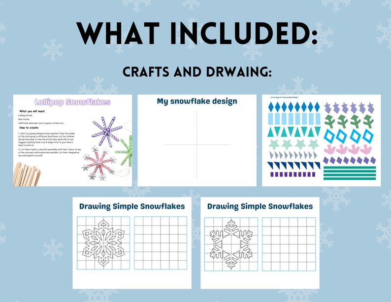 Snow Unit Study & Snowflakes Printable Bundle | Winter Homeschool ...