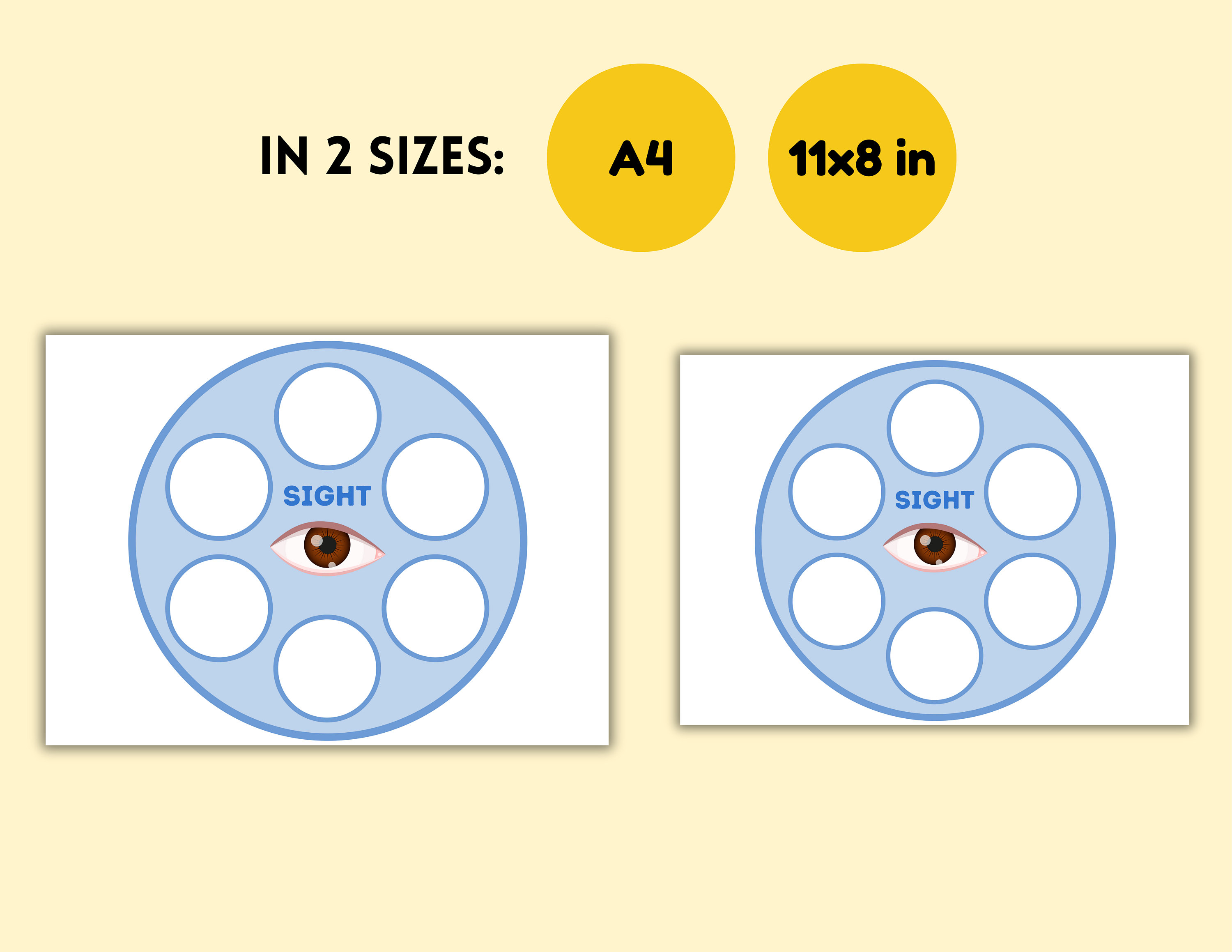 Five Senses Sorting Activity - Printable - Instant Download File ...