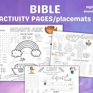 Bible Stories Activity Coloring Page / DIGITAL DOWNLOAD / Printable Activity / Prayer Game ...