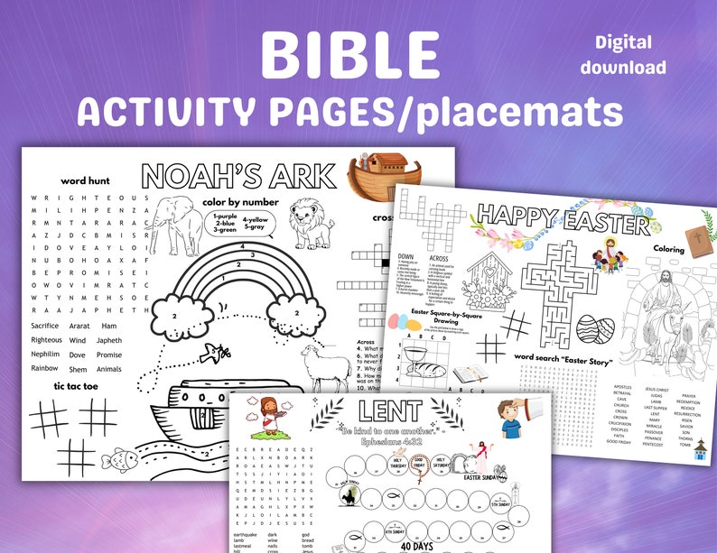 Bible Stories Activity Coloring Page / DIGITAL DOWNLOAD / Printable ...