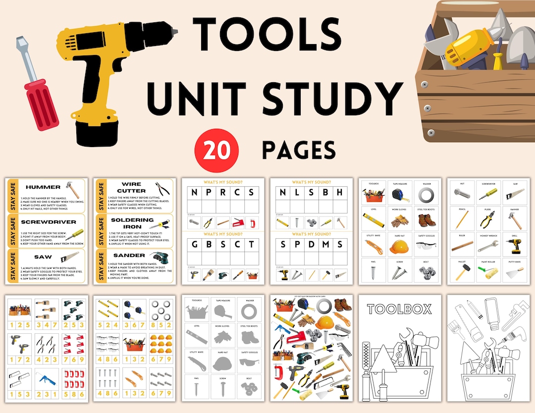 Tools Preschool Printable Bundle | Montessori Tools Learning Pack ...